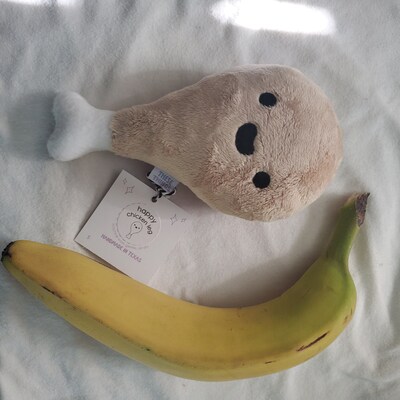 Happy Chicken Leg Plushie // Handmade Plush Toy - Etsy