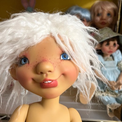 Hidden Dreams™ Rainbow Color Fur Wig Made for Abjd Doll Size UNCLE SD ...