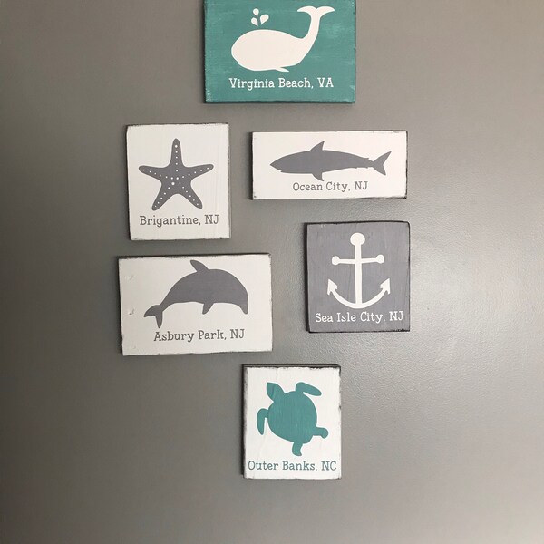 Home Sand Dollar Sign, Beach House Home Decor Coastal Wood Sign ...