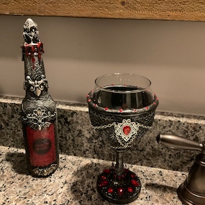 Handmade Vampire Dragon Goblet: Rhinestone & Chain Chalice - Etsy