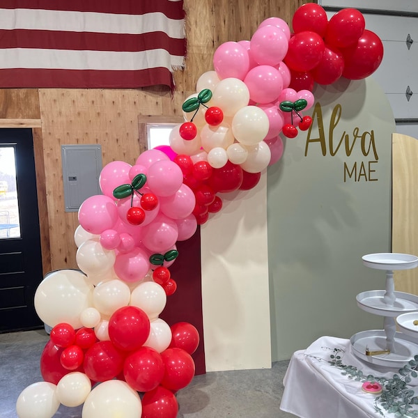 Shes the Cherry on Top Bridal Shower Cherry Balloon Arch Cherry ...