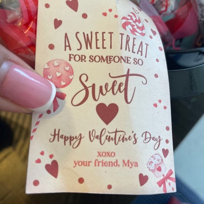 EDITABLE Valentine Sweet Treat Favor Tag Hearts Treat Bag Tag Baby ...