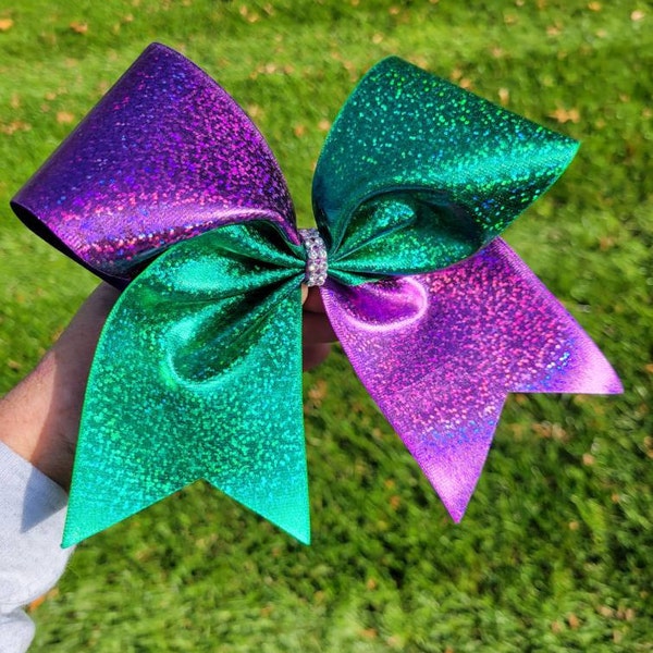 Royal Blue Cheer Bow - Slant Tails - Half up Half Down Thick Collegiate ...