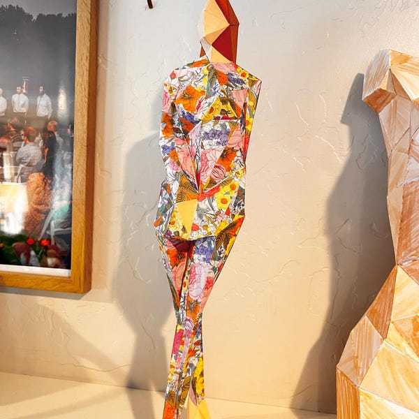 Paper Woman, Papercraft, Digital Template, Origami, PDF Download DIY ...