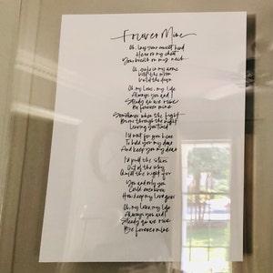 PHYSICAL CUSTOM PRINT Brush Lettering Print, Hand Lettered Watercolor ...