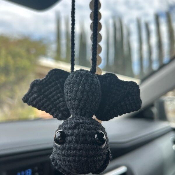 Goth Car Accessory Bat Plush Rear View Mirror Accessory for Women, Men ...