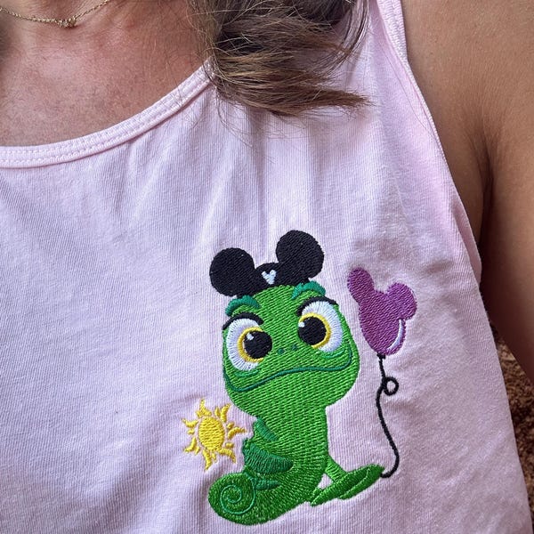 Pascal Mickey Hat Embroidered Shirt, Rapunzel Embroidered Sweatshirt ...