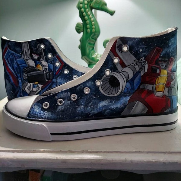 Transformers and Decepticon Custom Hand Painted Shoes - Etsy