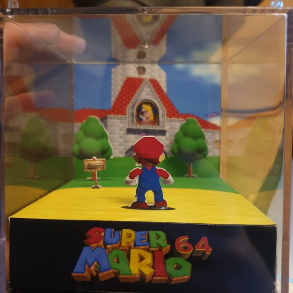SUPER MARIO 64 - 3D Game Cube Diorama - Etsy UK