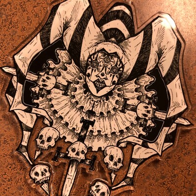 Death Jester Clear Acrylic Keychain - Etsy