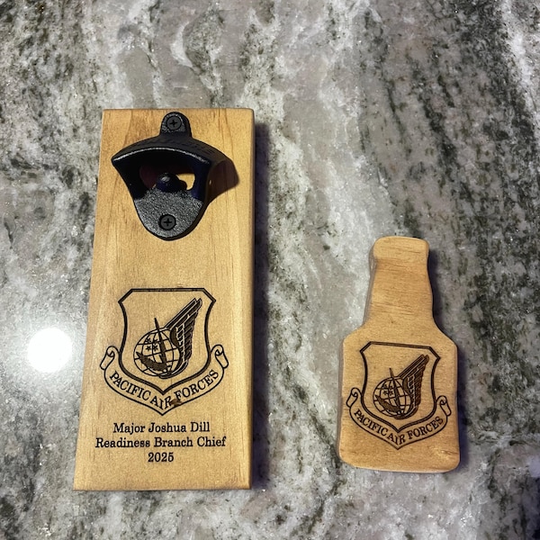 Personalized Magnetic Bottle Opener: Wall Mount Cap Catcher, Bar ...
