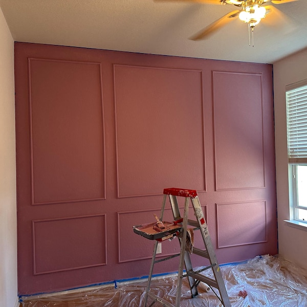 Wall Molding Kit DIY Accent Wall Kit Office Wainscoting Panels 3 Upper ...