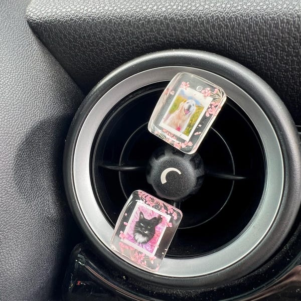 Mini Personalized Resin Photo Car Vent Clip, Anniversary/couples Gift ...