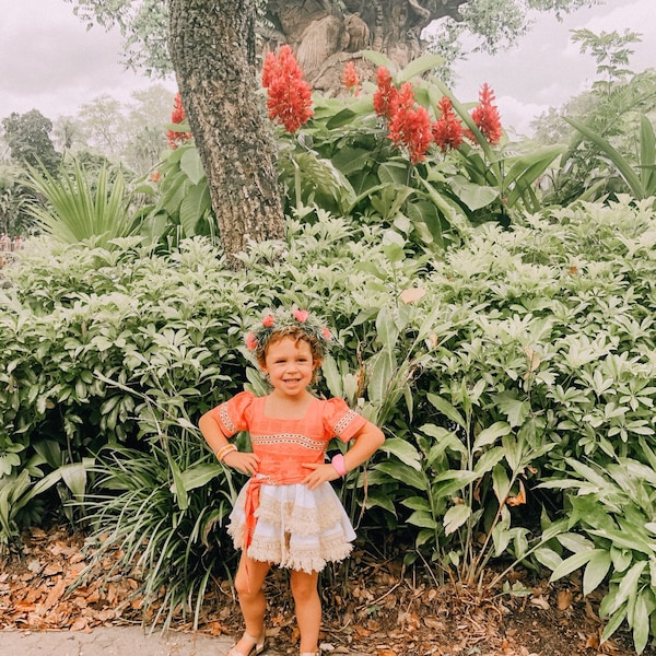 Moana Flower Crown - Moana Inspired Flower Crown - Custom Made - Disney ...