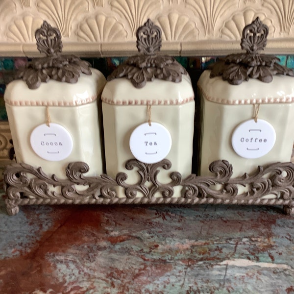 Personalized Farmhouse Style Kitchen Labels to Organize Mason Jars ...