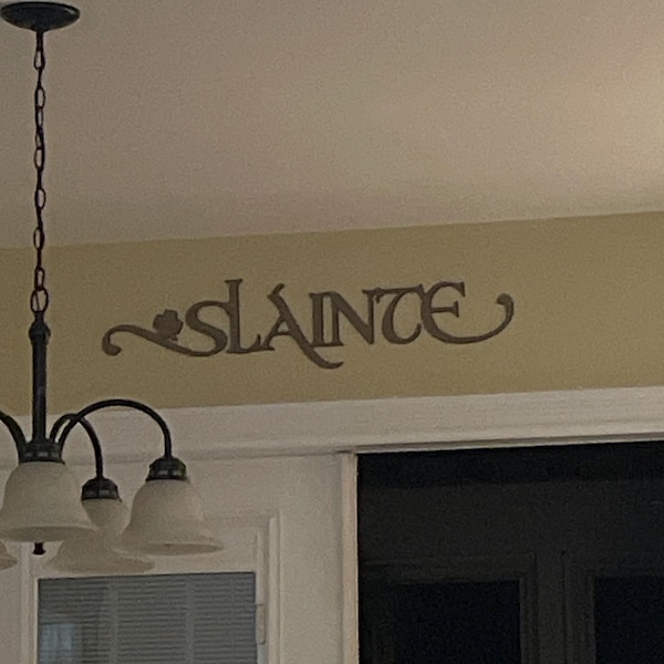 Slainte Mhath/ Wood Sign/ Irish Gaelic Cheers to Good Health ...