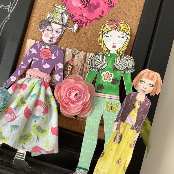 Free Spirit Paper Dolls - Bundle 2 X Digital Collage Sheet - Jpg and ...