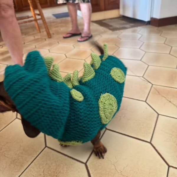 Digital Download Crochet Dinosaur Jumper Sweater Pattern 14 Inch - Etsy