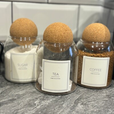 Cream Tea Coffee Sugar Labels Bundle, Waterproof & Oil Resistant ...