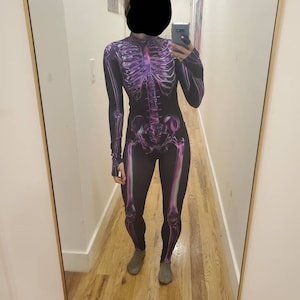 Purple Skeleton Costume, Glow in the Dark Costume, Halloween Costume ...