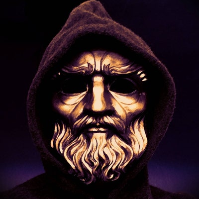 Fantasy Alchemist Mask, Old Man Mask - Etsy