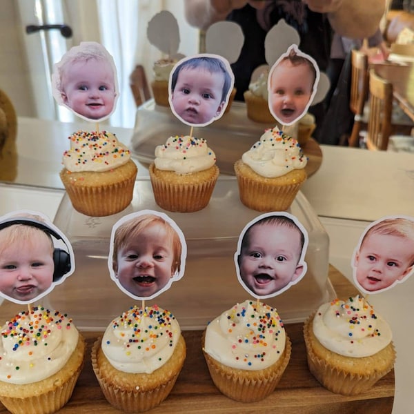Custom Cupcake Toppers, Cupcake Toppers, Custom Photo Cupcake Toppers ...