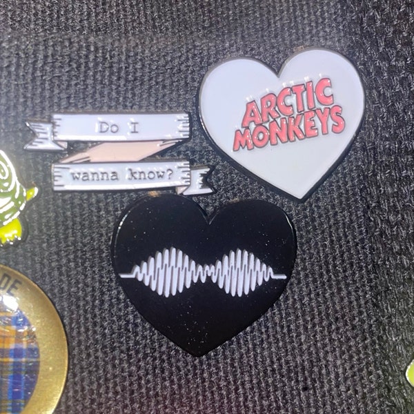 Arctic Monkeys Heart Enamel Pins. AM Soft Enamel Pin Badge Brooch Funny ...