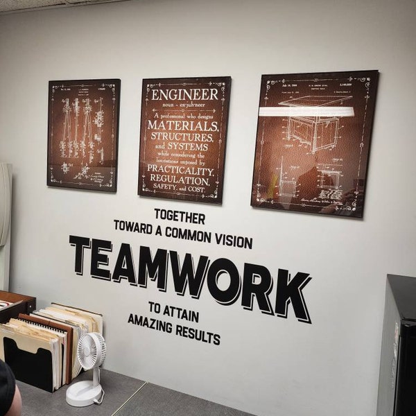 Teamwork Office Wall Decal - Etsy