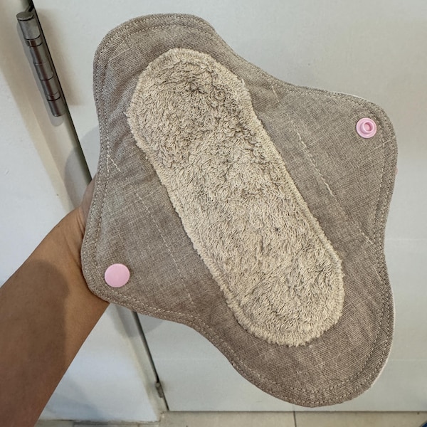 100% PURE LINEN (flax) Face Pads Set of 10 in Pouch* Face Cloth* Makeup ...