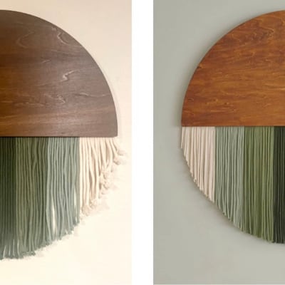 Half Moon Wall Hanging, Fiber Wall Art, Minimalist Artwork, Home Office ...