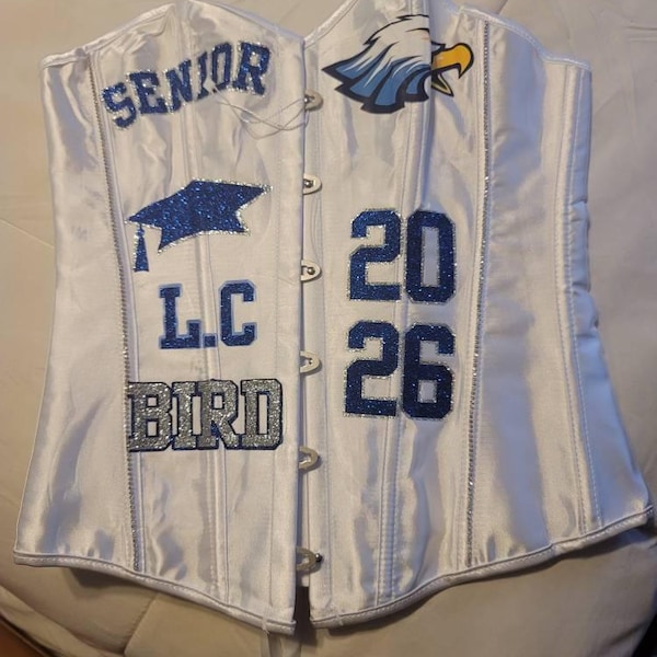 Custom Senior Corset & Jeans Set Class of 2026 Graduation Outfit - Etsy