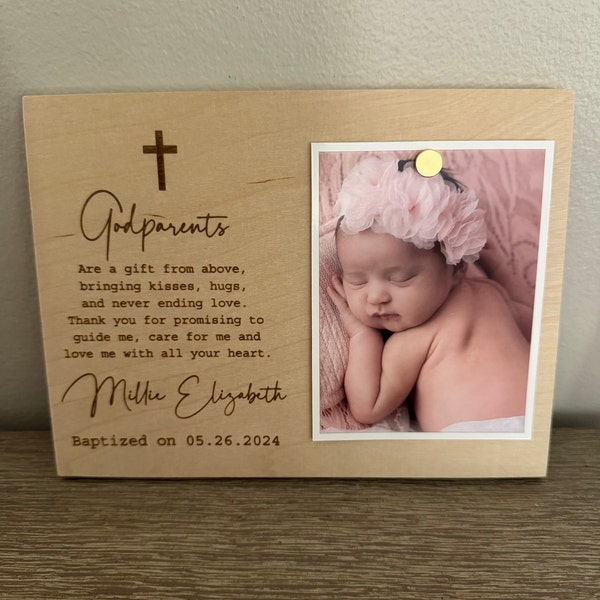 Godparents Frame, Godparents Gift, Personalized Godparents Gift for ...