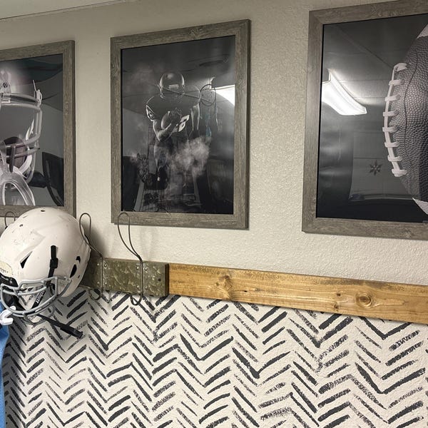 3 Piece Football Wall Art, Teen Boy Wall Art, Teen Boy Room Decor ...