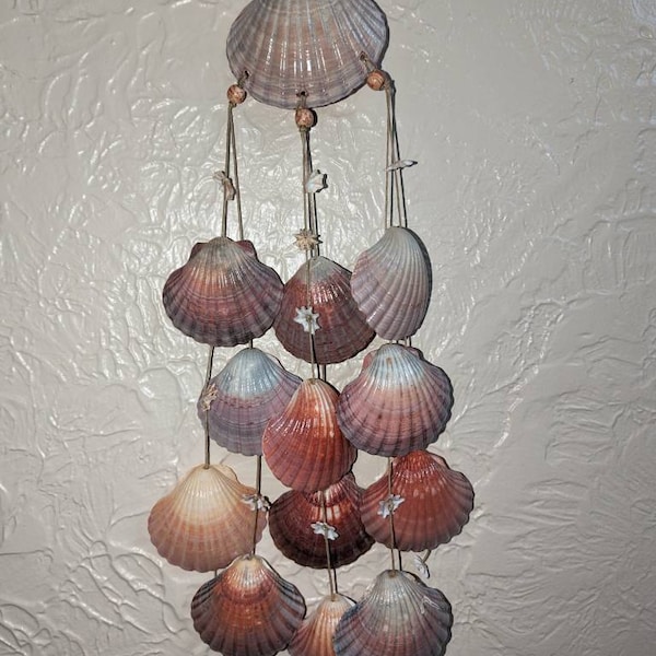 Seashell, Driftwood Wind Chime/ Wall Hanging, Rustic Wind Chime, Beach ...