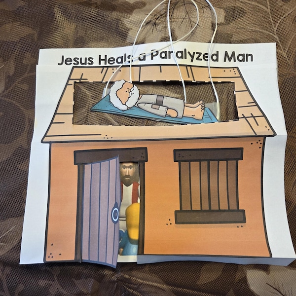 Jesus Heals a Paralyzed Man, Printable Bible Craft and Lesson About ...