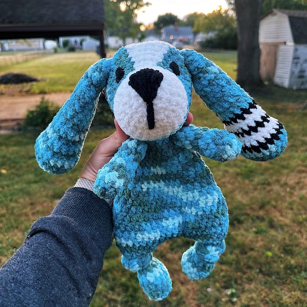 Hunley Hound + Teacup Pup Knotted Lovey — Crochet Dog PATTERN - Etsy