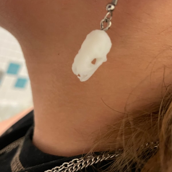 Animal Skull Dangle Earrings | 3D Printed | Mix and Match - Etsy
