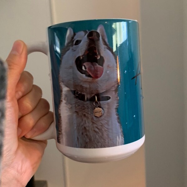 Custom Pet Portrait Mug, Dog Pet Custom Mug, Coffee Cup Personalized ...