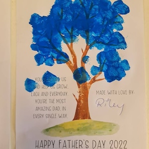 Father's Day Handprint Craft, Printable Father's Day Card, Father's Day ...