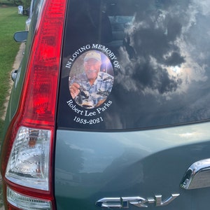 In Loving Memory Car Window Decal With Angel Wings Car - Etsy