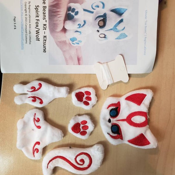 DIY KIT - Kitsune Plush - Littlefox's Toebeans - Japanese Spirit Fox ...