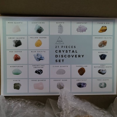 21 Pcs Beginner Crystal Kit-raw Crystal Set-healing Crystal Set-crystal ...