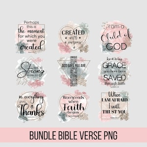 Christian Quotes Bundle PNG Bible Verse PNG Bundle Bible Quotes ...