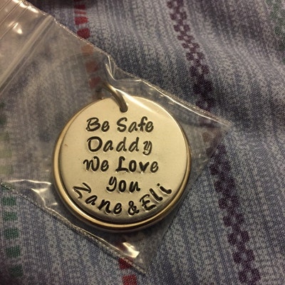 Fathers Day Gift From Kids Dad Keychain Be Safe Daddy - Etsy