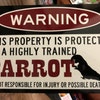 Parrot Sign,funny Metal Signs,parrot Accessories,bird Sign,parrot ...