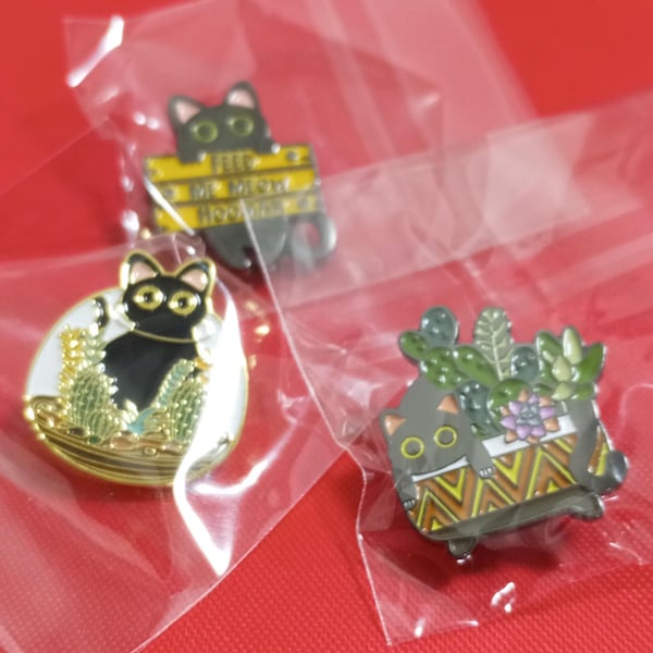 Black Cat Lapel Pin Cat Enamel Pin Gift Set Cute Cat Pin Set Personal ...
