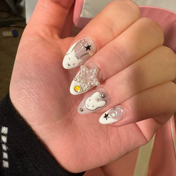 Custom Design No.43 Press on Nails | for the Custom Nails Please ...