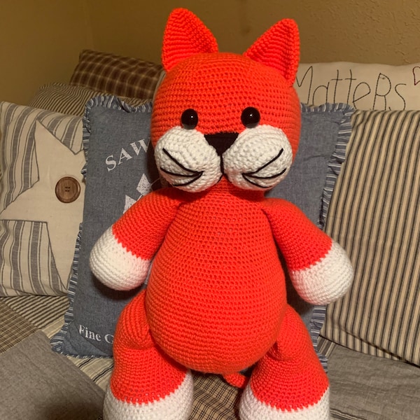 Crochet Big Cat Doll Patern, Big Cat Amigurumi Pattern, Seamless ...