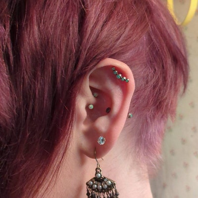 16g, Very Tiny Balls, Septum, Tragus, 16g 6mm Circular Barbells 2mm ...