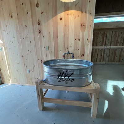 Rectangle Galvanized Tub - Etsy